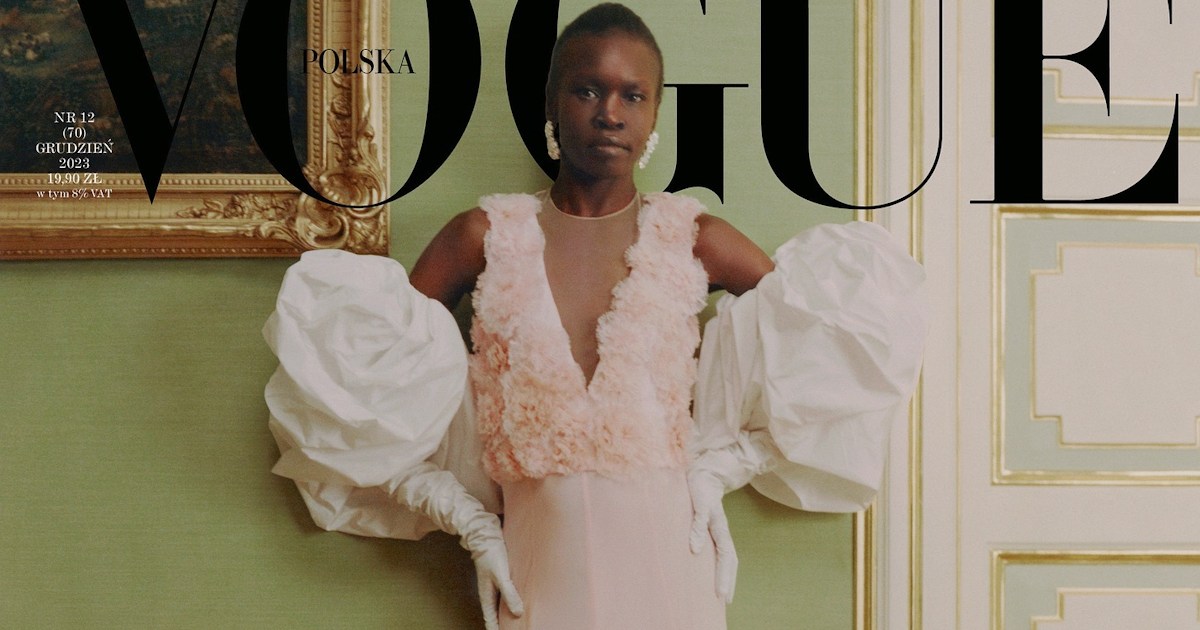 Alek Wek Vogue Poland December 2023 - theFashionSpot