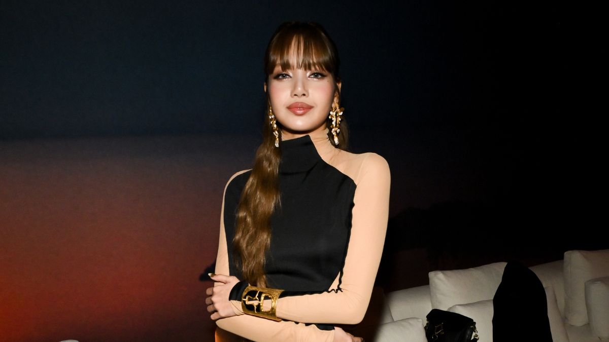 Lisa of Blackpink Poses in Schiaparelli Nude-Illusion Dress in New ...