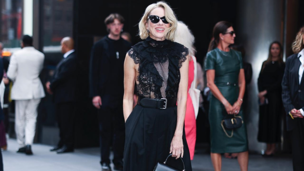 Naomi Watts’ Chic All-Black Fit at Ralph Lauren Show Celebrates Lace in ...