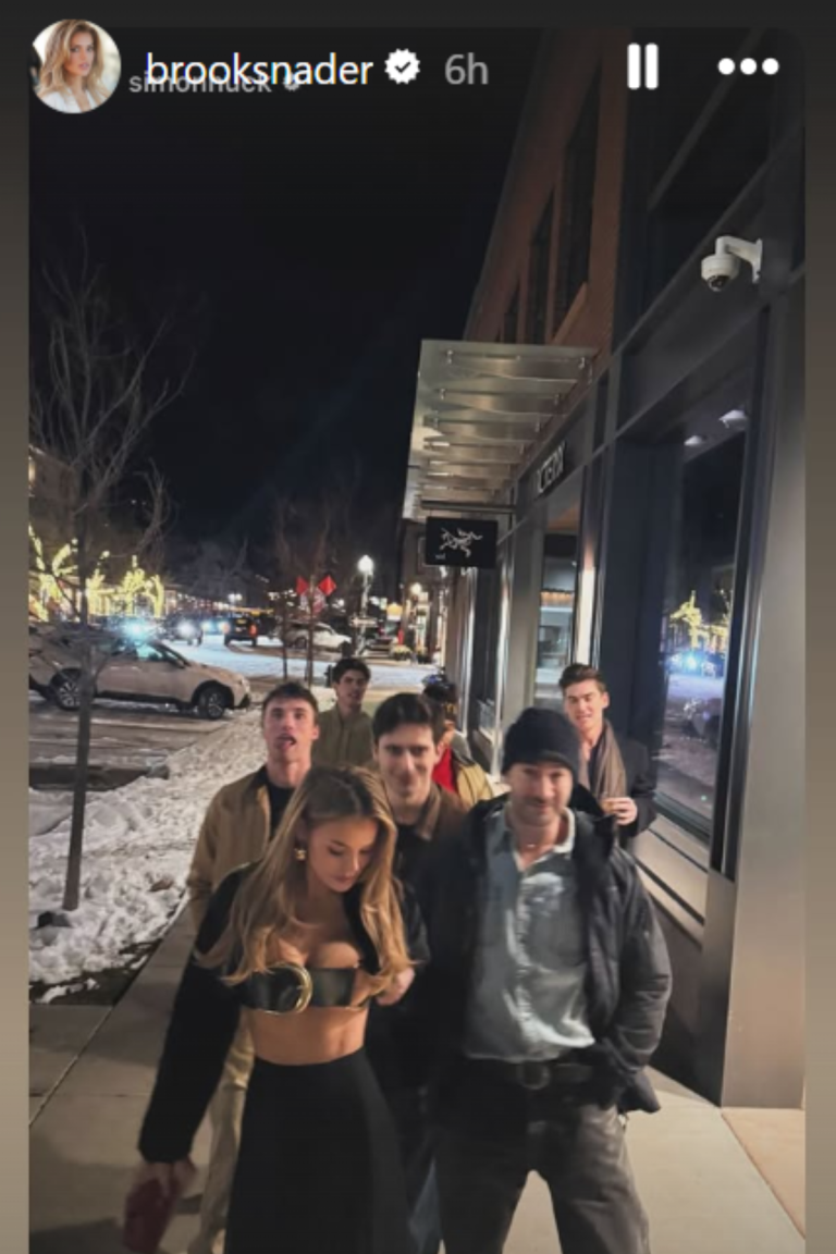 Brooks Nader Buckles up in $1.2K Chloe Belt as Shirt in Aspen ...