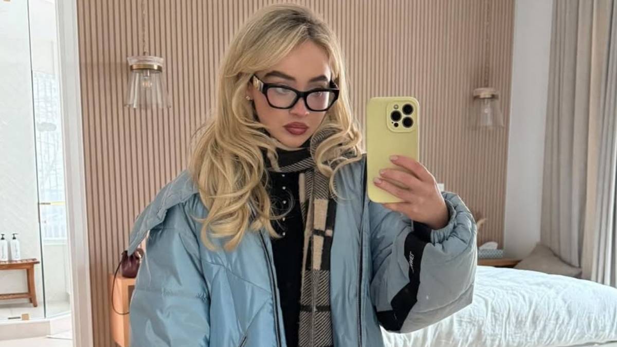 Sabrina Carpenter Wears Sheer Dress Over Lacey Thong - theFashionSpot