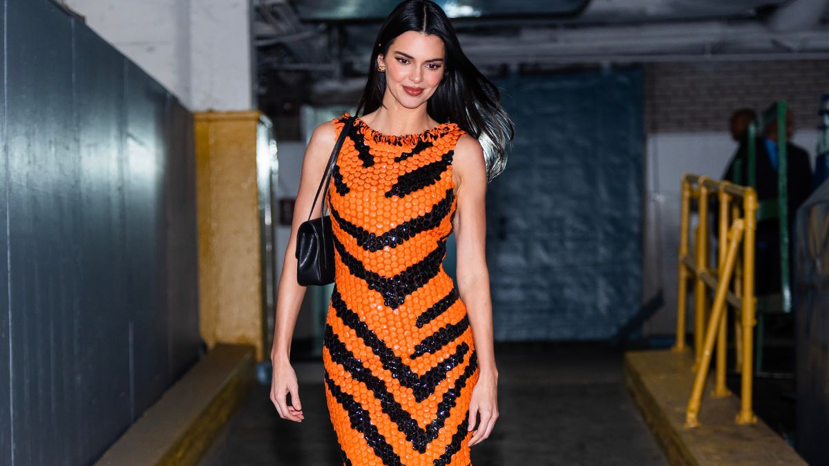 Kendall Jenner's Tiger Stripes-Inspired Chanel Dress Is Sequin-Heavy ...