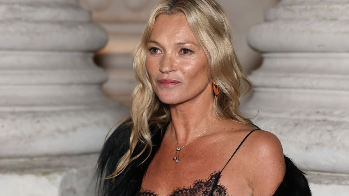 Kate Moss Dons Lingerie-Coded Top & High Slit Skirt for Saint Laurent ...