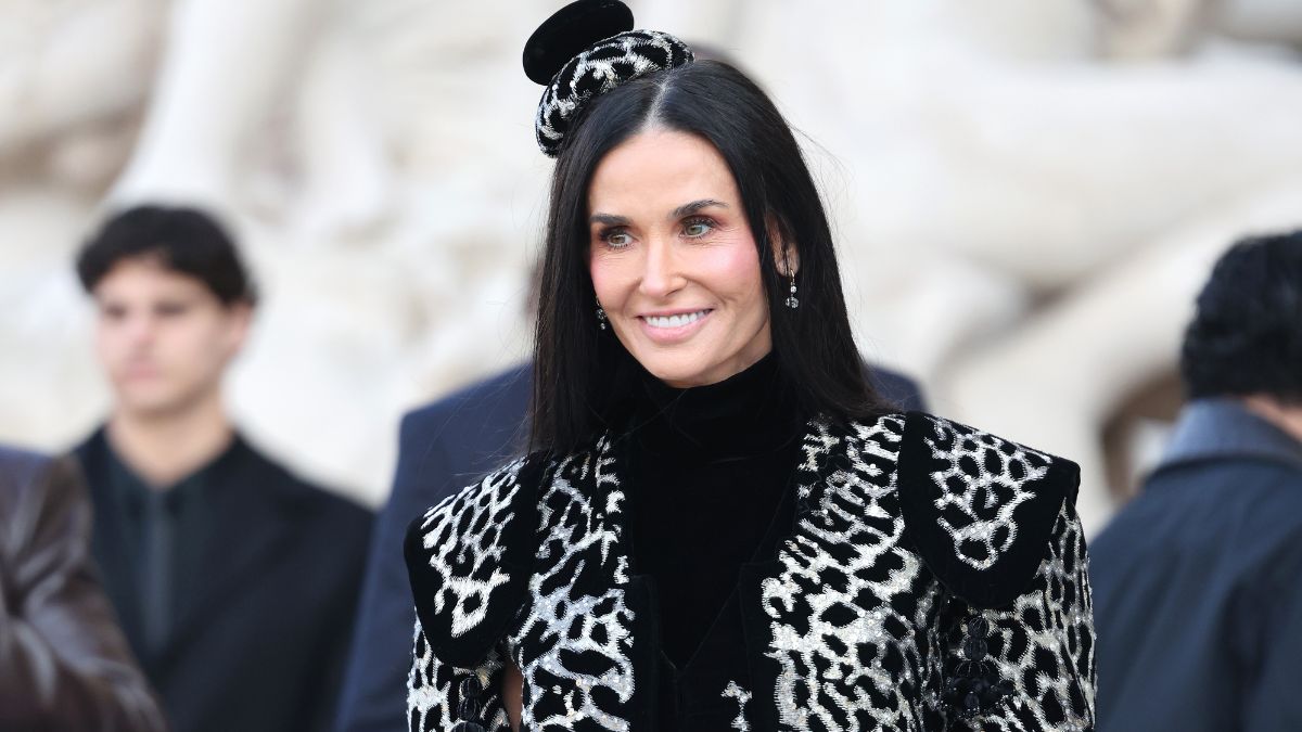 Demi Moore's Animal Print Schiaparelli Suit Comes With Cutest Accessory ...