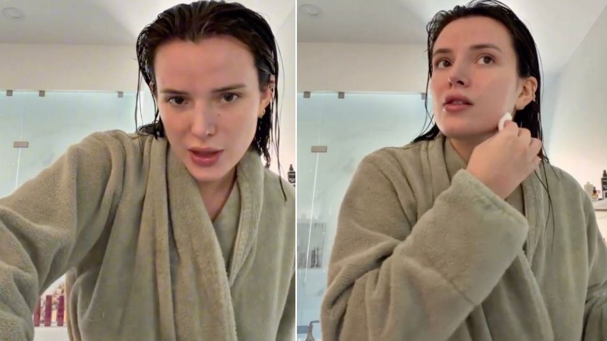 Bella Thorne Dons Just a Robe in GRWM Video - theFashionSpot