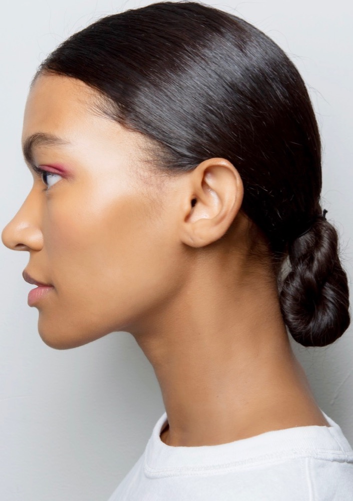 Center-Part Hairstyles for Spring - theFashionSpot