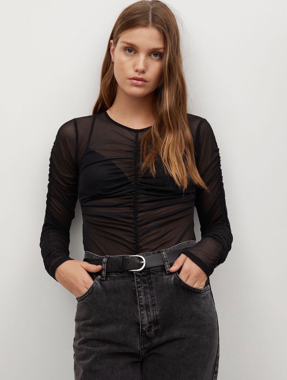 Sheer Shirts Are the Secret to Winter Layering - theFashionSpot